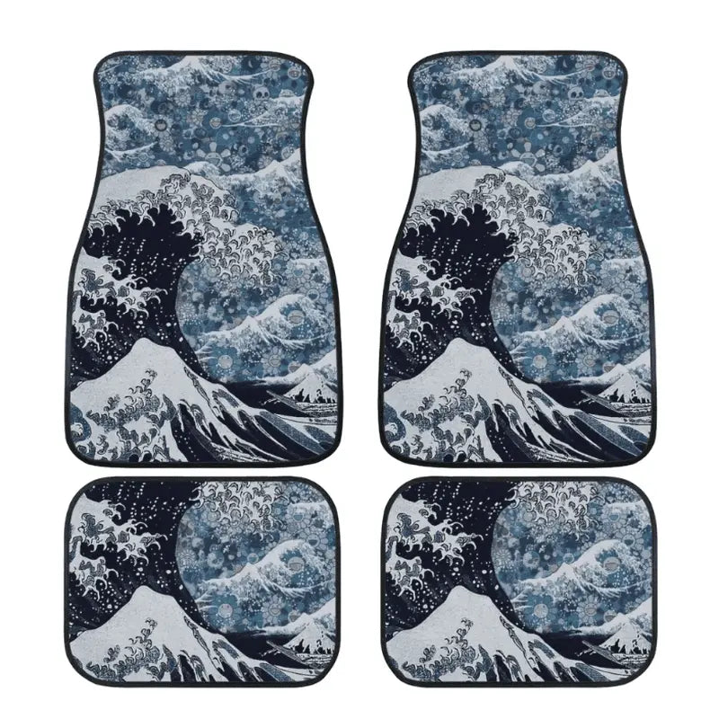 Custom Japanese Waves Floor Mats - Tokyo Tom's