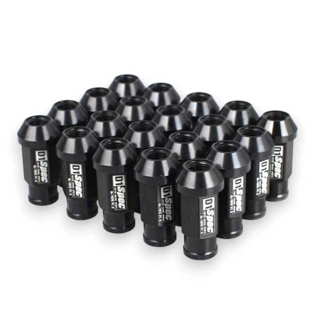 D1 Spec Universal Racing Wheel Lug Nuts Aluminum (Black) - Tokyo Tom's