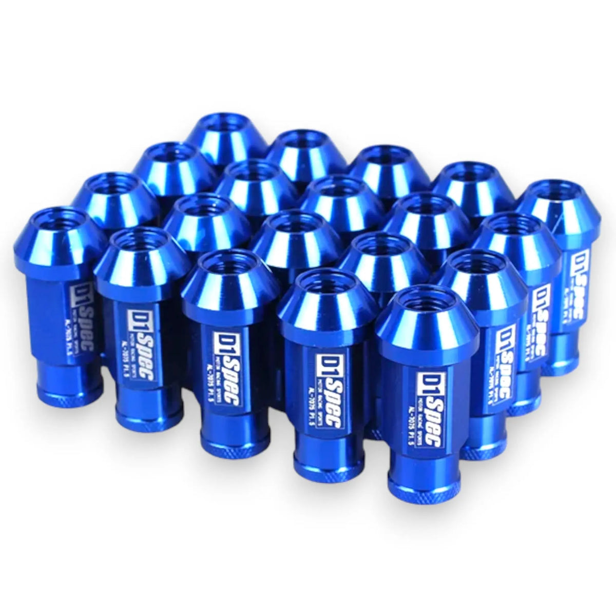 D1 Spec Universal Racing Wheel Lug Nuts Aluminum (Blue) - Tokyo Tom's