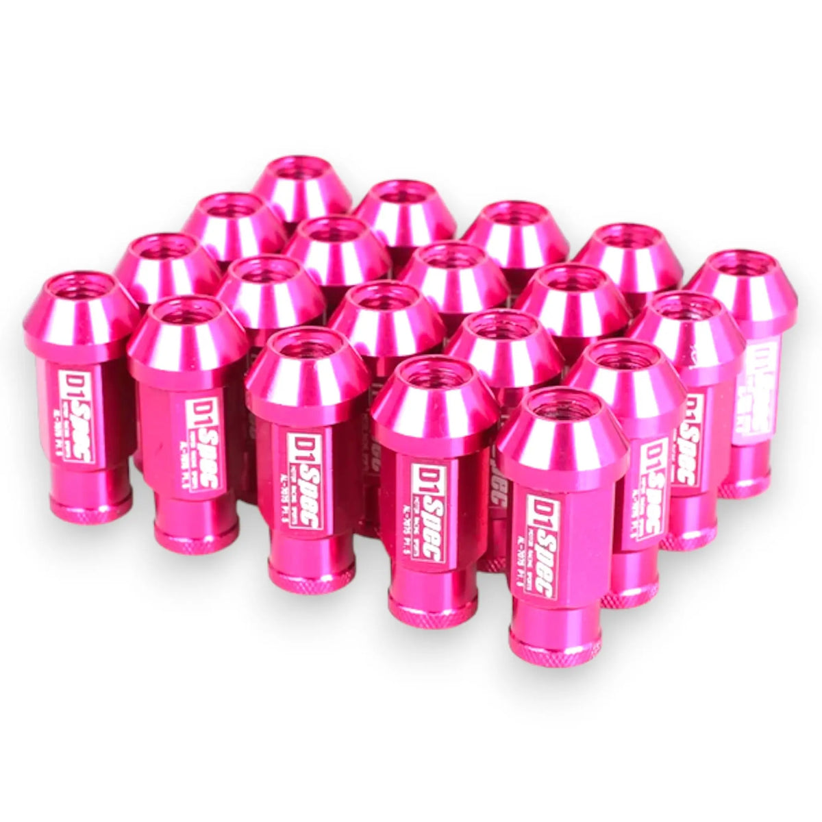 D1 Spec Universal Racing Wheel Lug Nuts Aluminum (Pink) - Tokyo Tom's