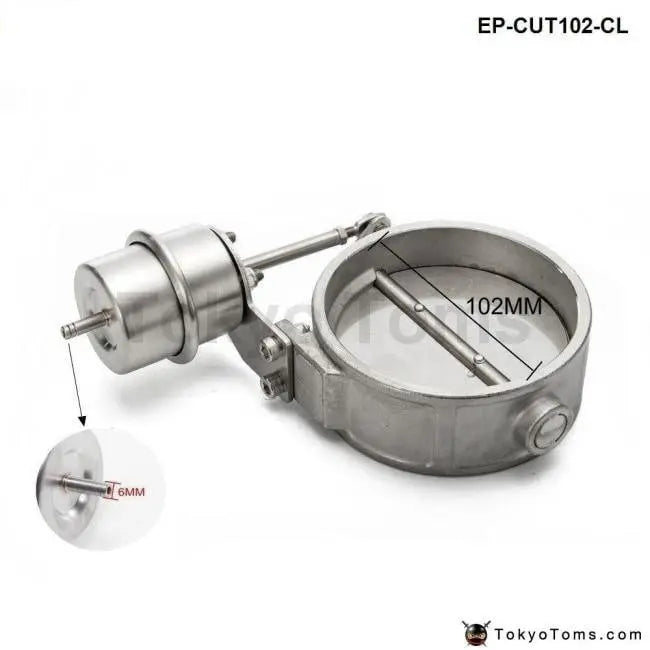 Exhaust Control Valve Set With Vacuum Actuator Cutout 102mm Pipe Close
