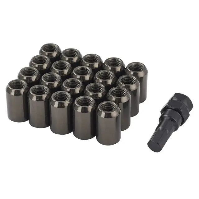 JDM Slim Lug Nuts (Black Chrome) - Tokyo Tom's