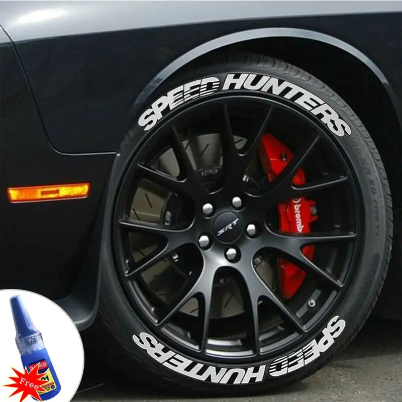 JDM Speed Hunter Style Tyre Letter Stickers Set - Tokyo Tom's