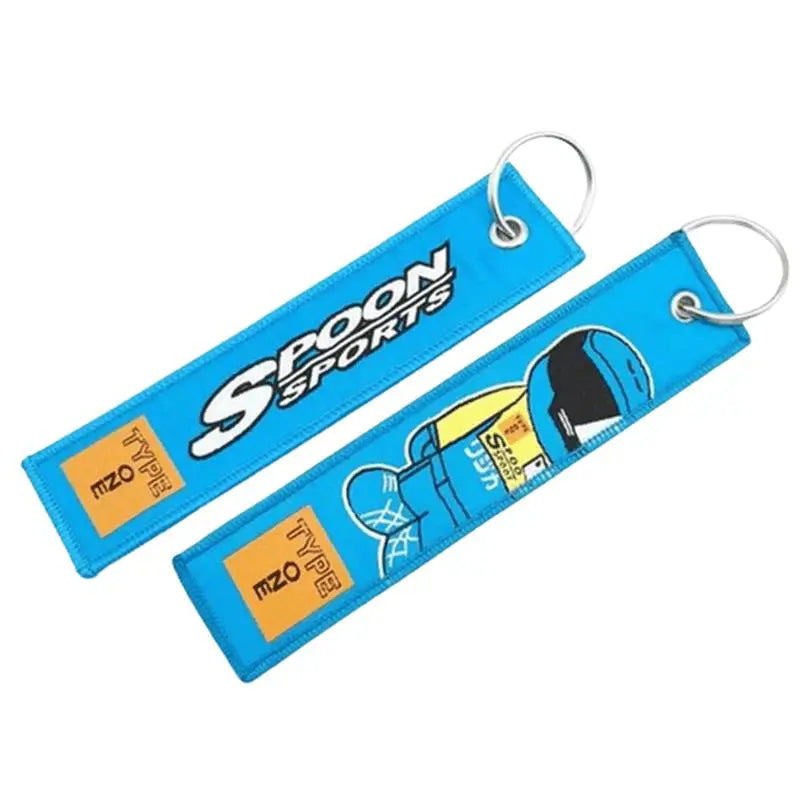 Spoon Sports JDM Keychain Jet Tag Key Ring Sky Blue - Tokyo Tom's