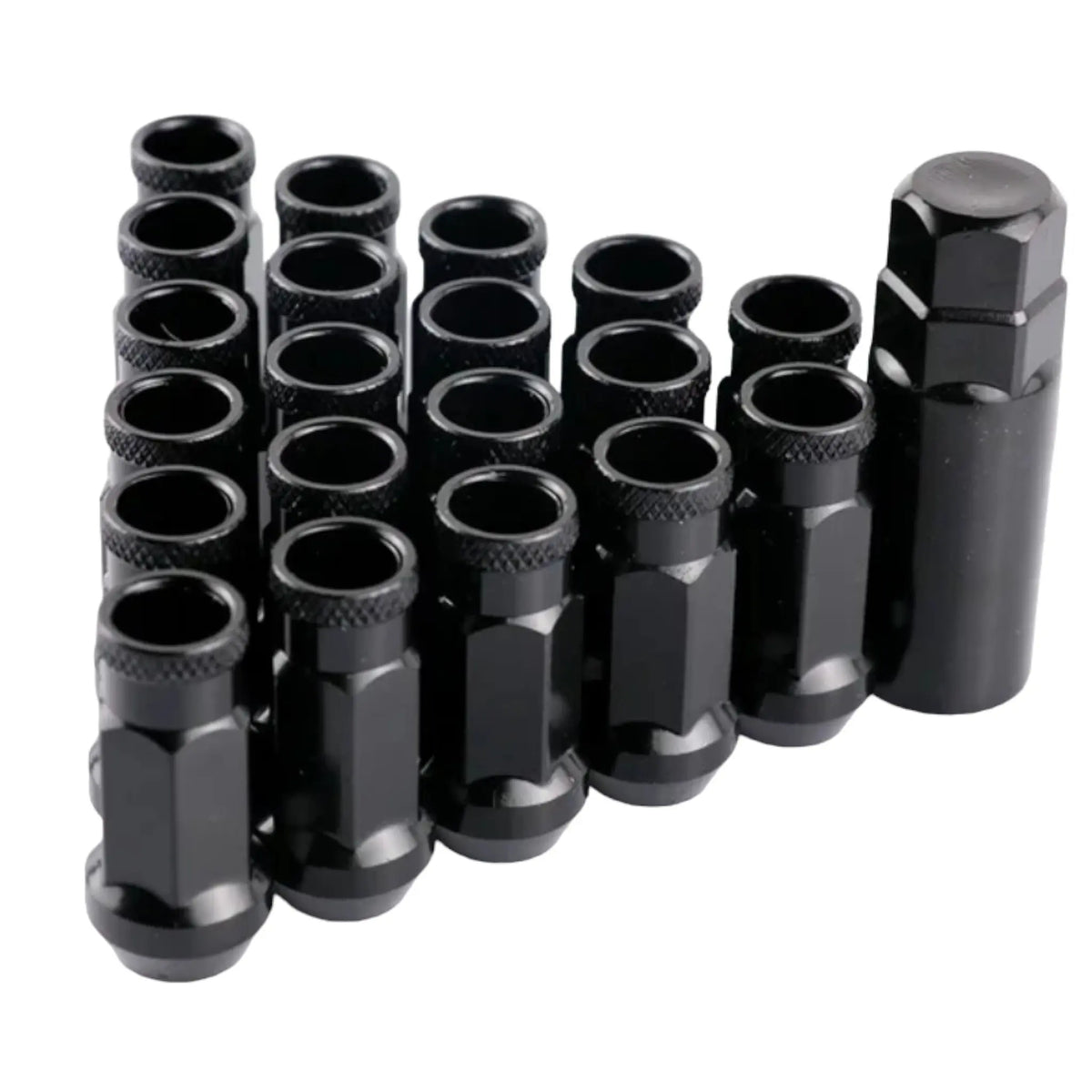 Super Steel Universal Racing Wheel Lug Nuts (Black) - Tokyo Tom's