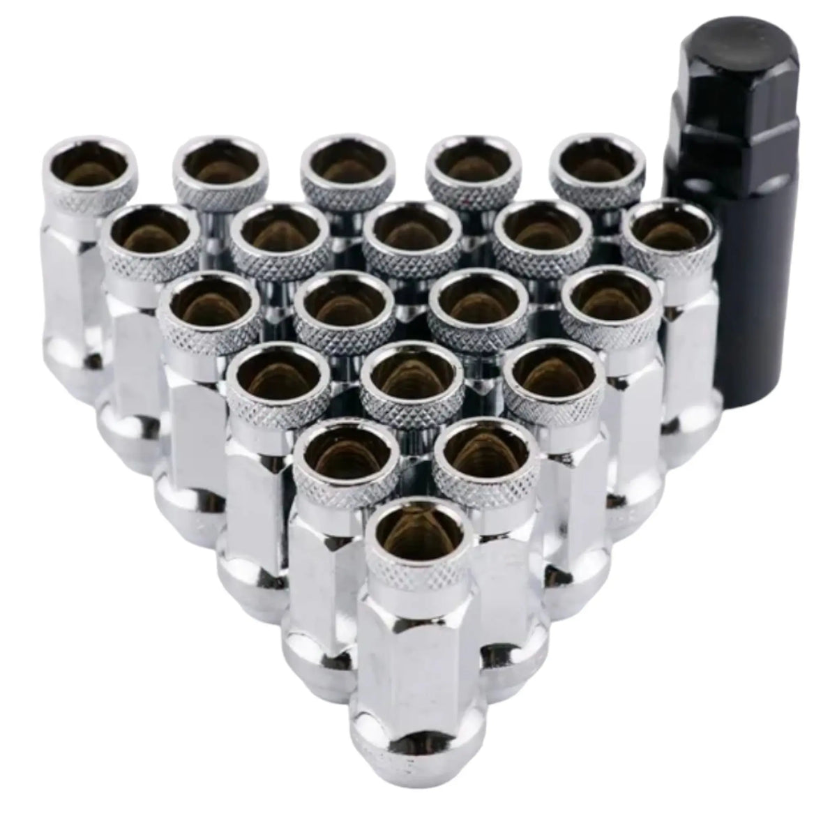 Super Steel Universal Racing Wheel Lug Nuts (Chrome) - Tokyo Tom's