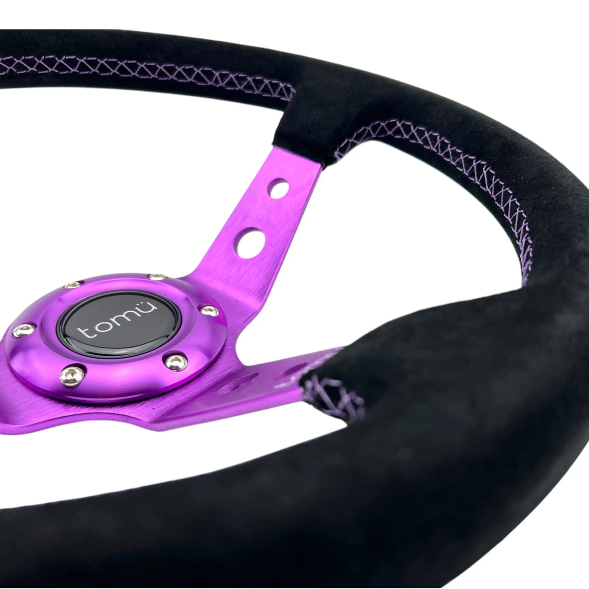 Tomu Ebisu Blue Spoke with Black Leather Steering Wheel - Tokyo Tom's