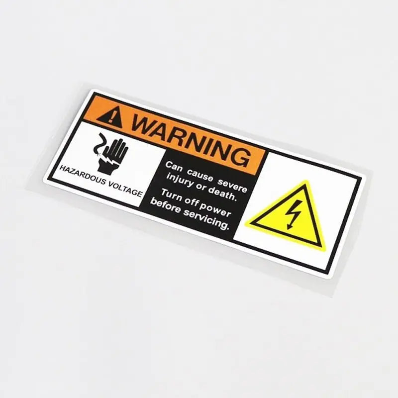 WARNING! HAZARDOUS VOLTAGE Decal Sticker - Tokyo Tom's